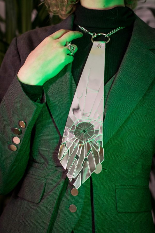“Mirror Eye” Leather Tie – Penumbra-Designs